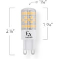 Emery Allen 4.5 Watt G9 Miniature LED Bulb - 2700K - 450 Lumens - 120V ...