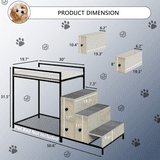 BOSSIN Pet Window Perch with Stairs, Large Pet Bunk Bed with Storage ...