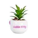 Sanrio Hello Kitty Ceramic Plant Pot with 3-Inch Mini Artificial ...