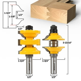 Rail & Stile Router Bit Set - Shaker 2 Pc. 1/2" Shank - Yonico 12249 ...