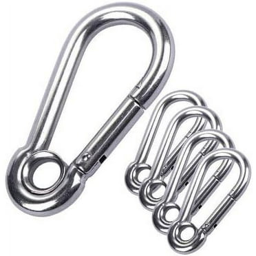 Netuera 304 Stainless Steel Spring Snap Hook Carabiners, 3.15 in, 440 ...