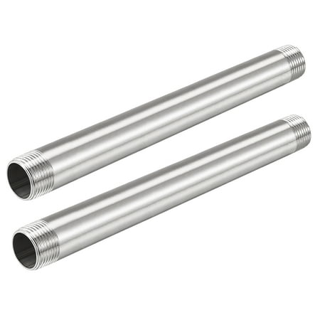 Uxcell Stainless Steel G3/4 Male Thread 200mm Length Pipe Fitting 2 ...