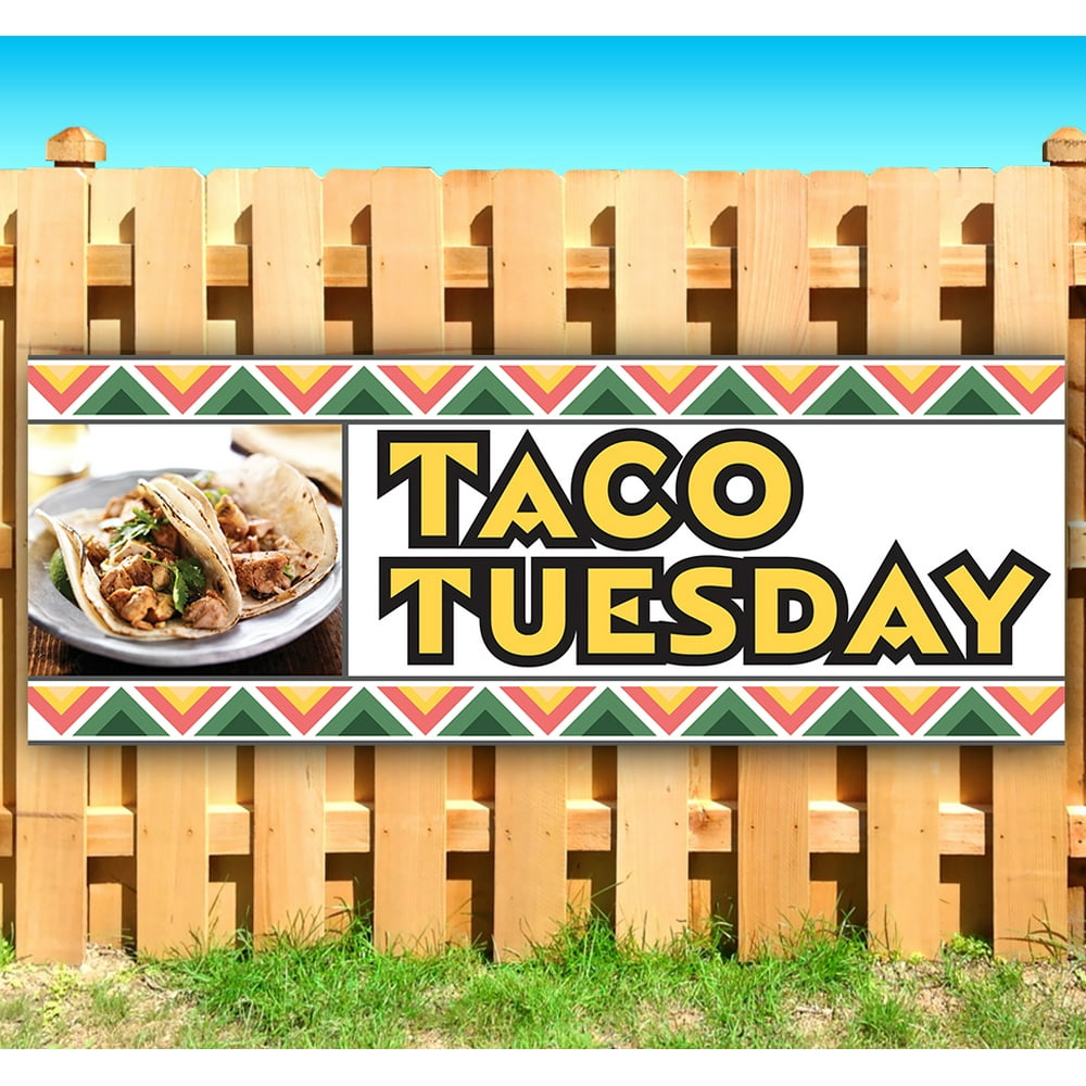 TACO TUESDAY 13 oz Vinyl Banner With Metal Grommets - Walmart.com ...