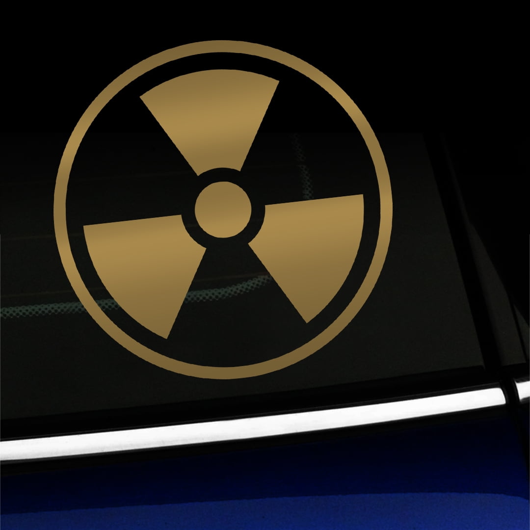 Nuclear Symbol - Vinyl Decal - Choose Color - [GOLD] - Walmart.com