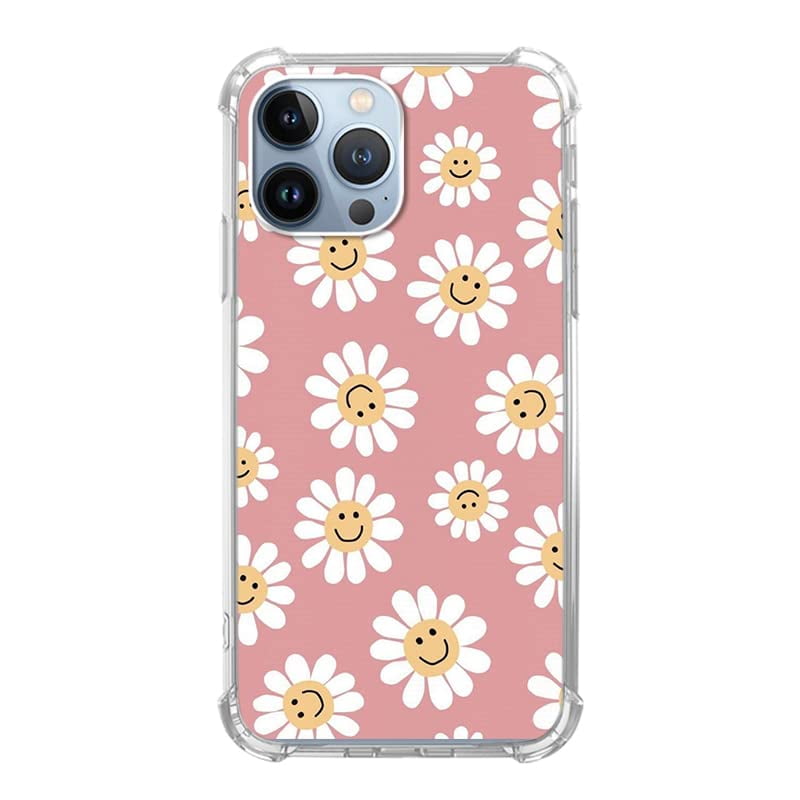 Smiley Daisy Case for iPhone 13 Pro Max,Aesthetic Art Design TPU Bumper Cover Case - Walmart.com