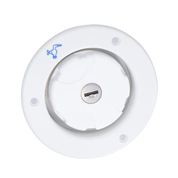 Fresh Water Inlet Lock, PP Plastic Lockable White RV Water Inlet ...