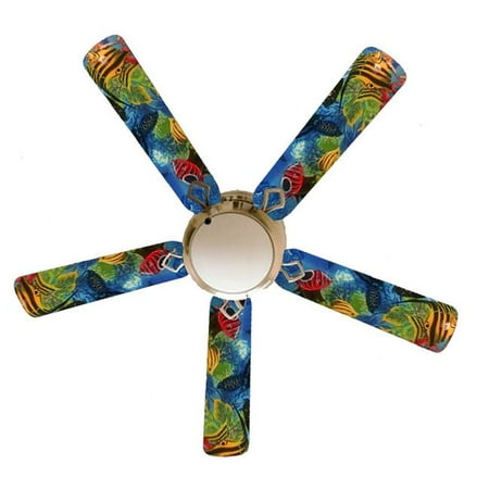 888 Cool Fans F52-0001123 52 in. Tropical Fish Coral Reef 5-Blades ...