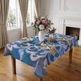 Boho Abstract Flower Pattern Table Cloth 52x70in, Waterproof Rectangle ...