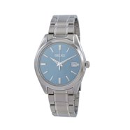 Seiko Classic Quartz Blue Dial Grey Titanium Men's Watch SUR373 ...