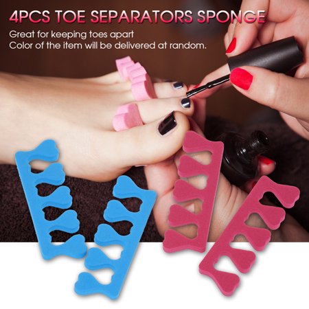 4PCS Toe Separators Sponge Foam Toe Spacers for Pedicure Nail Salon Use ...