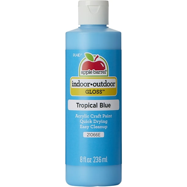 Apple Barrel Acrylic Craft Paint, Gloss Finish, Tropical Blue, 8 fl oz ...