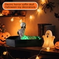 Animated Skeleton in Coffin Halloween Prop with LED Light Up Feature ...