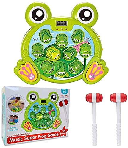 Clover Whack a Frog Game Pounding Toy with 2 Small Toy Hammers ...