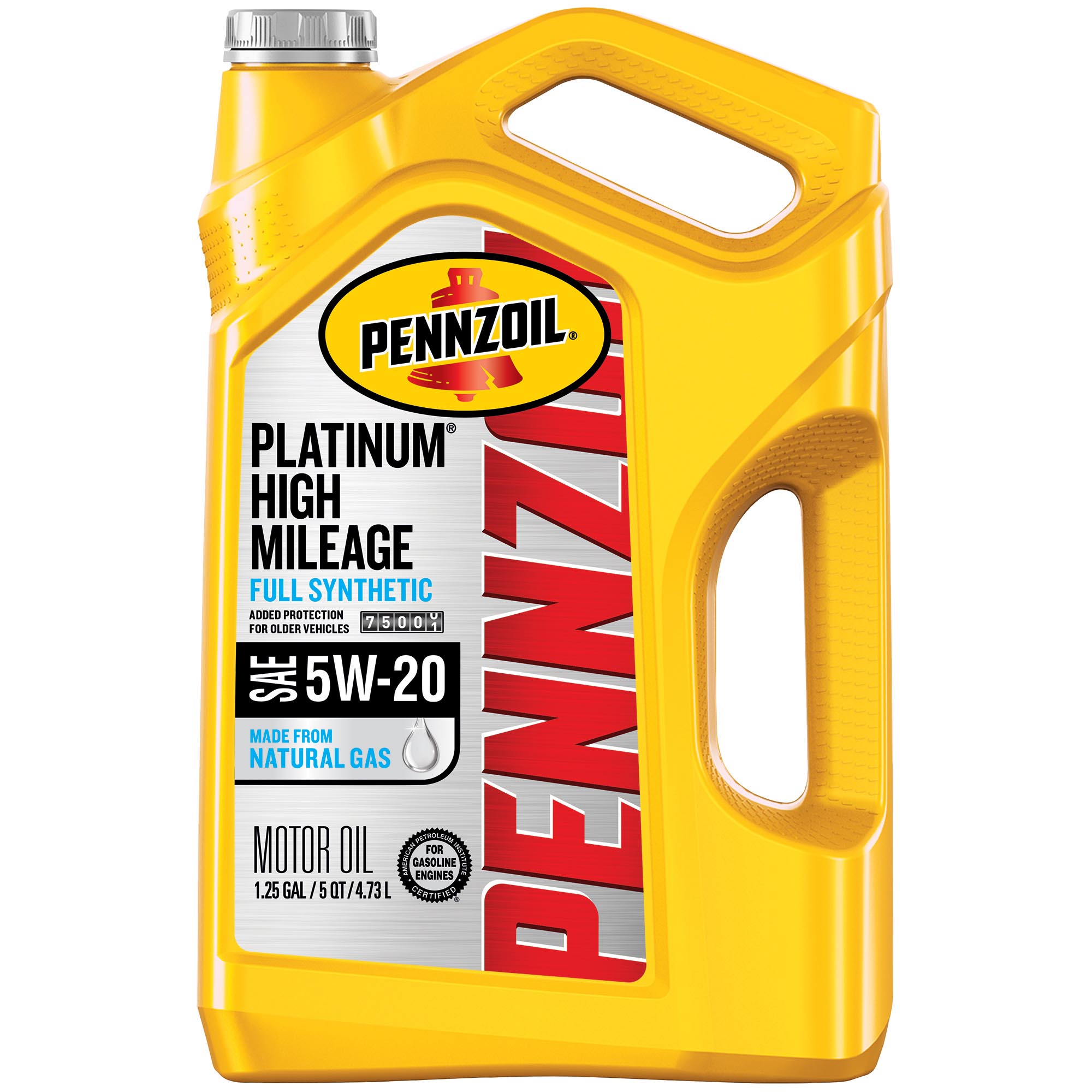 Pennzoil Platinum High Mileage 5W20 5 Quart With Scott Original Blue
