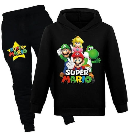 Kids Super Mario Bros Pullover Hoodies And Sweatpants 2 Piece Outfit ...