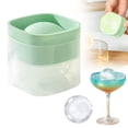 4 Pack Silicone Ice Ball Maker Mold with Lid - 2.4 Inch Large Round Ice ...
