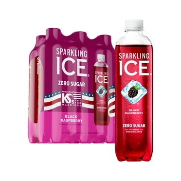 Sparkling Ice® Black Raspberry Flavored Sparkling Water, Zero Sugar, 17 Fl Oz, Pack of 12 ...