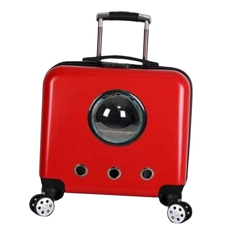Portable Cat Trolley Case Backpack Astronaut Pet Rolling Carrier Tote ...