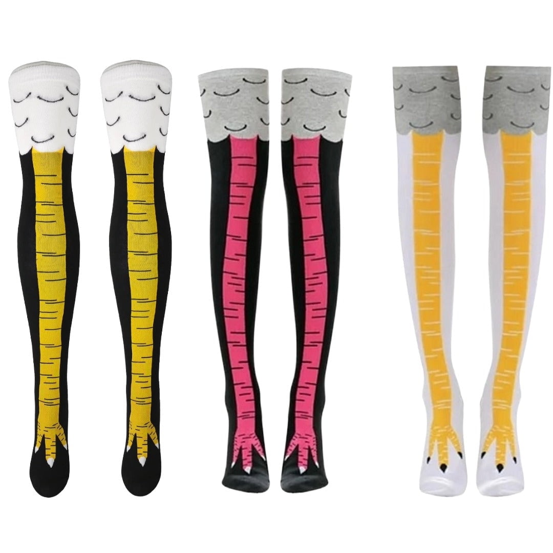 Click here for Sock Panda Funny Chicken Leg Socks (Thigh High) prices