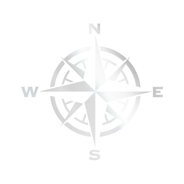 Compass Rose Sticker Decal Die Cut - Self Adhesive Vinyl - Weatherproof ...