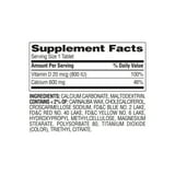 Equate Calcium + D3 Tablets Dietary Supplement, 600 mg, 120 Count, Compare to Caltrate® 600+D3 ...