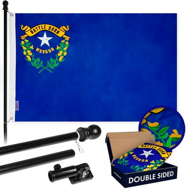 G128 Combo Pack: 6 Feet Tangle Free Spinning Flagpole (Black) Peru ...