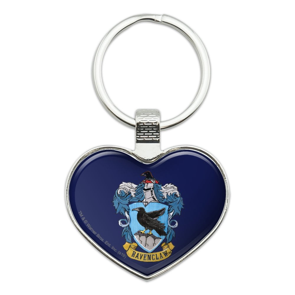 Harry Potter Ravenclaw Painted Crest Keychain Heart Love Metal Key ...