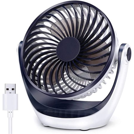 Table Fan Mini Personal Fan Ultra Quiet Portable Fans Speed Adjustable ...