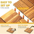 "10 PCS Weather-Resistant Wood Interlocking Deck Tiles for Patio ...