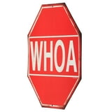 Whoa Stop Sign Rustic Embossed Metal Sign - Walmart.com