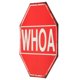 Whoa Stop Sign Rustic Embossed Metal Sign - Walmart.com