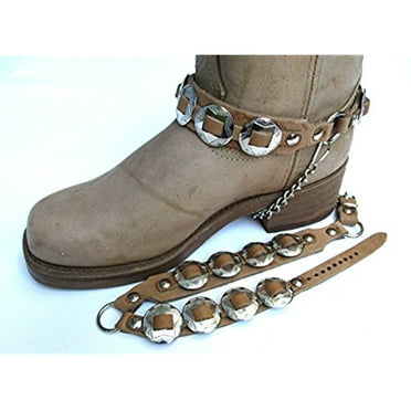 Western Boots Boot Chains Ladies Black Leather with Crystal Rhinestones ...