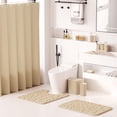 Bathroom Accessories Set - 25pc Sets With Shower Curtain And Rugs Beige ...