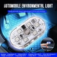 4 PCS Car LED Lights Interior Wireless, Super Bright 7 Colors Auto ...