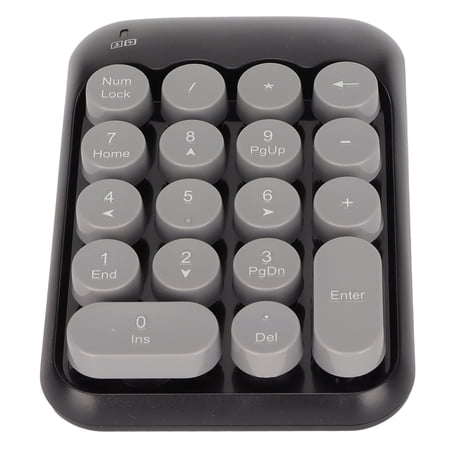 Wireless Number Pad, 2.4G Wireless Plug And Play Vintage Round Numeric ...