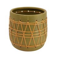 Free Shipping! Trendspot Mediterranean 12" Round Blue Ceramic Planter ...