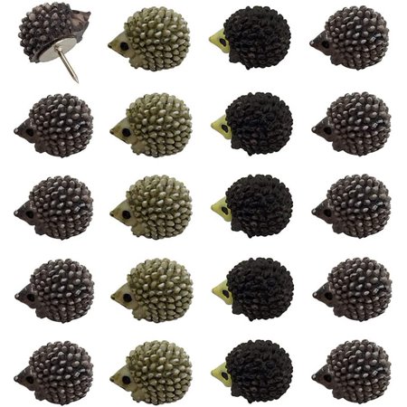 IUIT 20 Pcs Cute Mixed Color Hedgehog Pushpin Decorative to Fix Paper ...