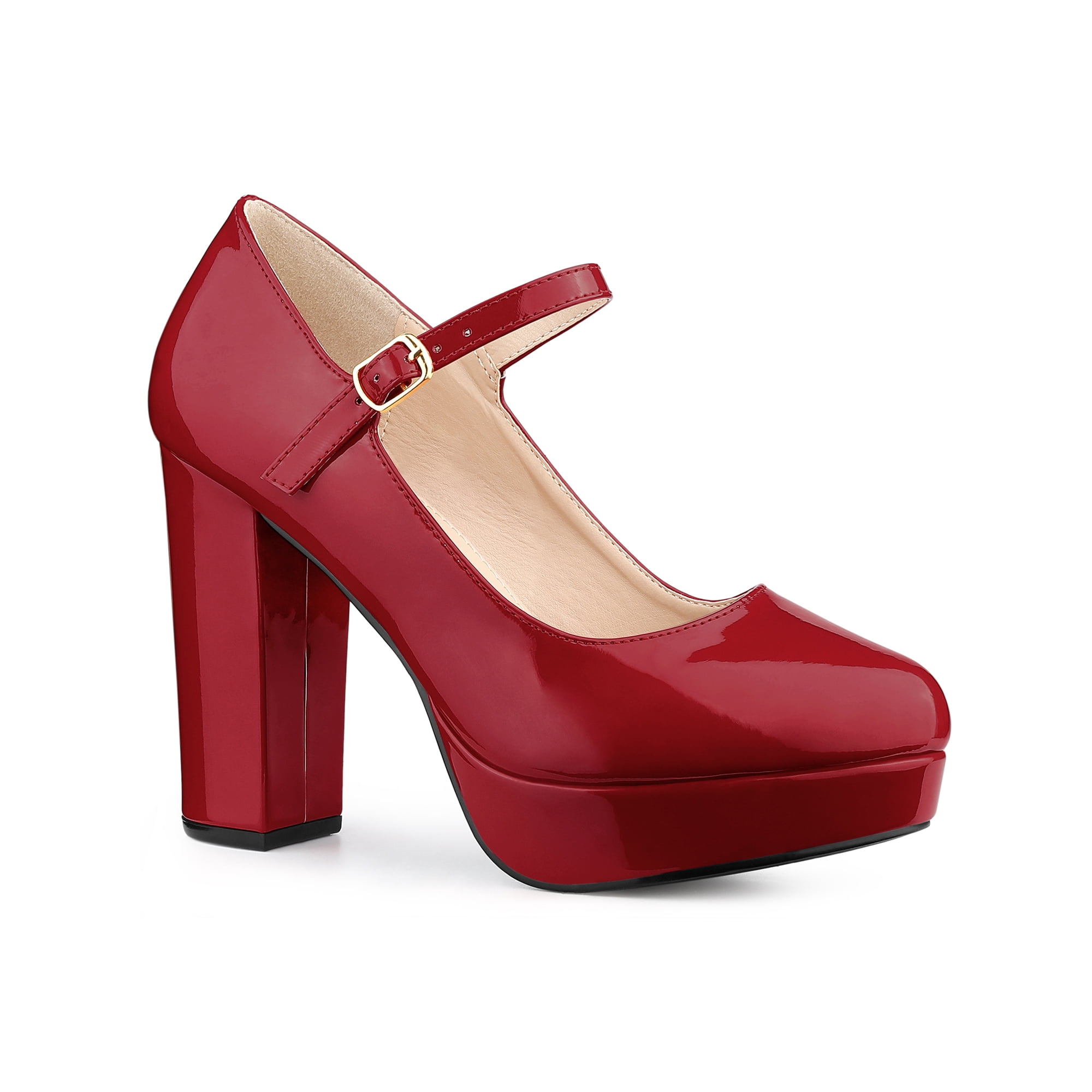 Click here for Blissful Step Platform Mary Janes Block Heels Pump... prices