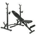 PRCTZ Two-Piece Olympic Weight Bench with Squat Rack, Foldable FID ...