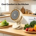 2-in-1 Smart Desktop Fan, 5-Speed Wind Control Automatic Rotation Fan ...