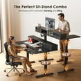 WANBIN 55" U Shaped Electric Standing Desk with Drawers - Keyboard Tray ...