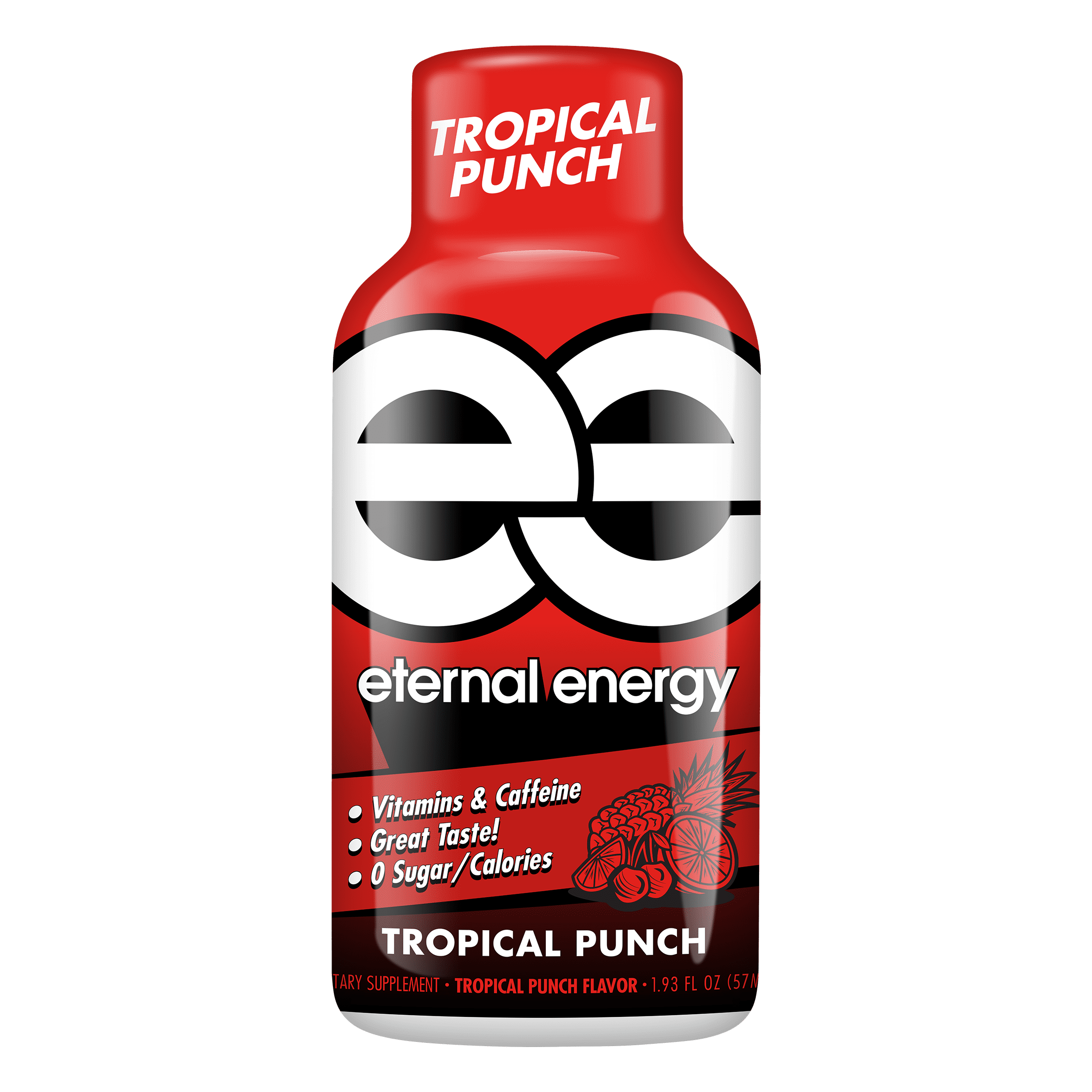 Eternal Energy Premium Energy Shot, Tropical Punch, 1.93 fl oz ...