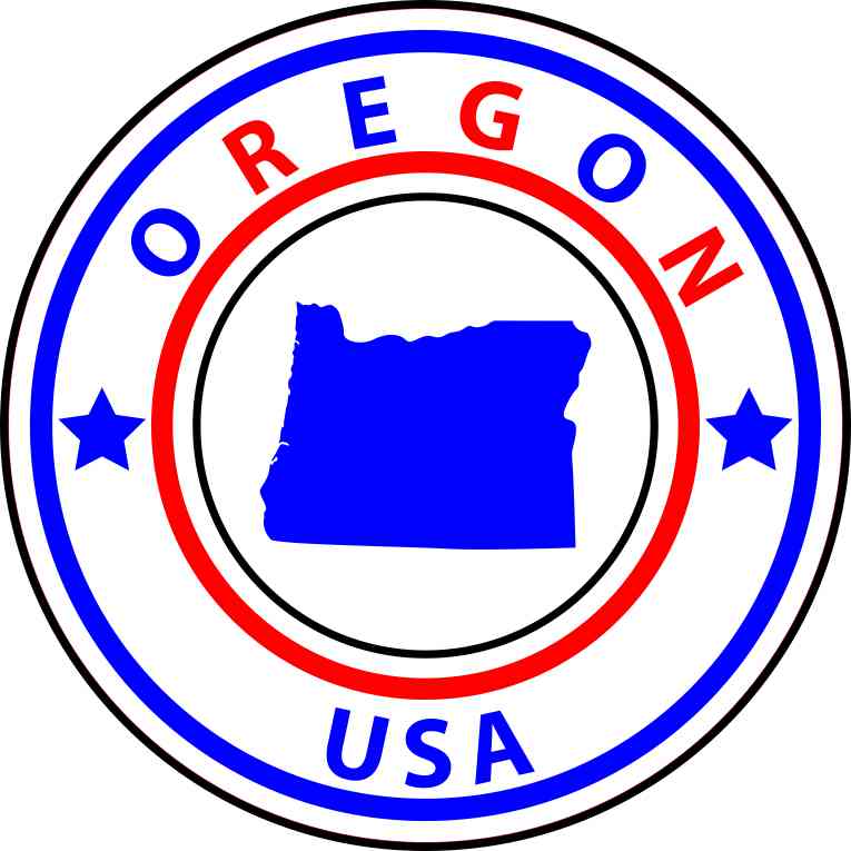 5in x 5in State Circle Oregon Sticker Vinyl Bumper Sticker Sign Hobby ...
