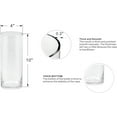 4" Wide 10" High Large Hand Blown Sturdy Clear Cylinder Glass Vase ...