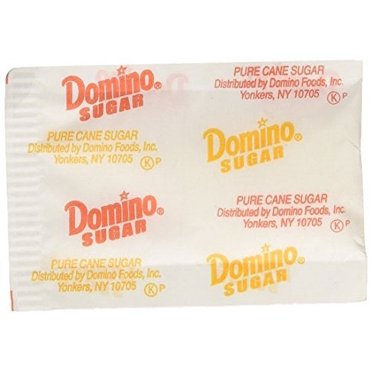 Domino Premium Natural Pure Cane Sugar Packets, 100 Count, 1/8 oz ...