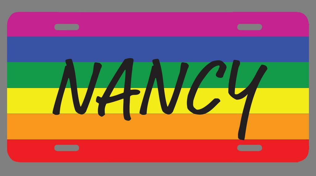 Nancy Name Pride Flag Style License Plate Tag Vanity Novelty Metal | UV ...