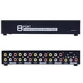 axGear Video Audio 3 RCA Composite AV 8 Ports Selector 8-Way Splitter ...