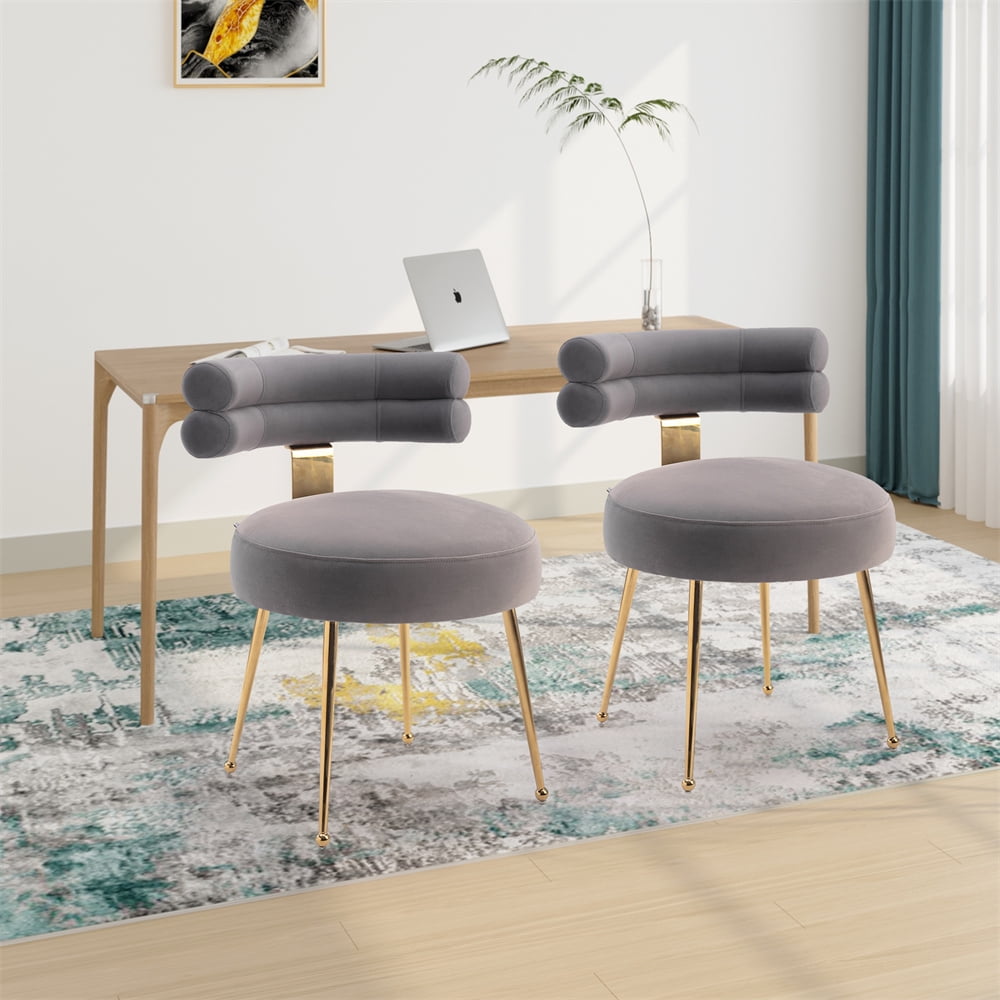 Accent Chairs Set of 2, Modern Velvet Upholstered Dining Chair with ...