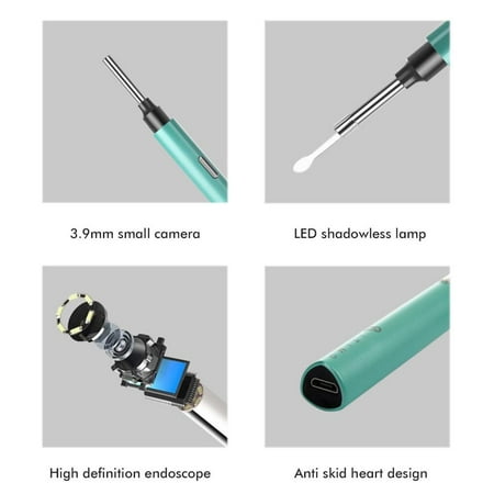 Luminous Ear Spoon Intelligent Visual Ear Picking Waterproof Soft ...