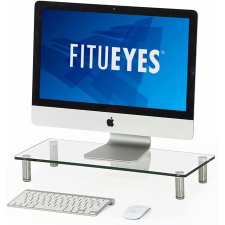 FITUEYES Glass Computer Monitor Stand 22 inch Large Monitor Stand for ...